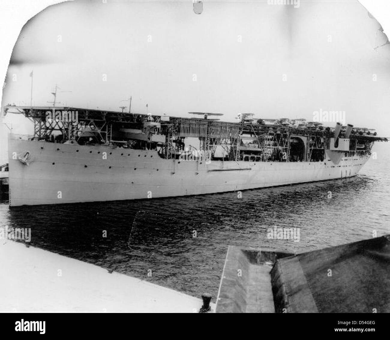 The USS Langley (CV-1), the first American aircraft carrier, was ...