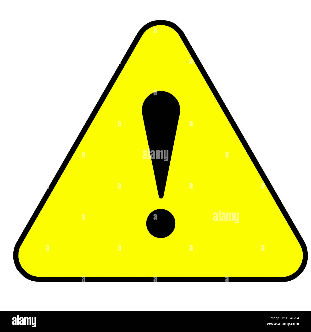 Yellow warning sign Stock Photo - Alamy