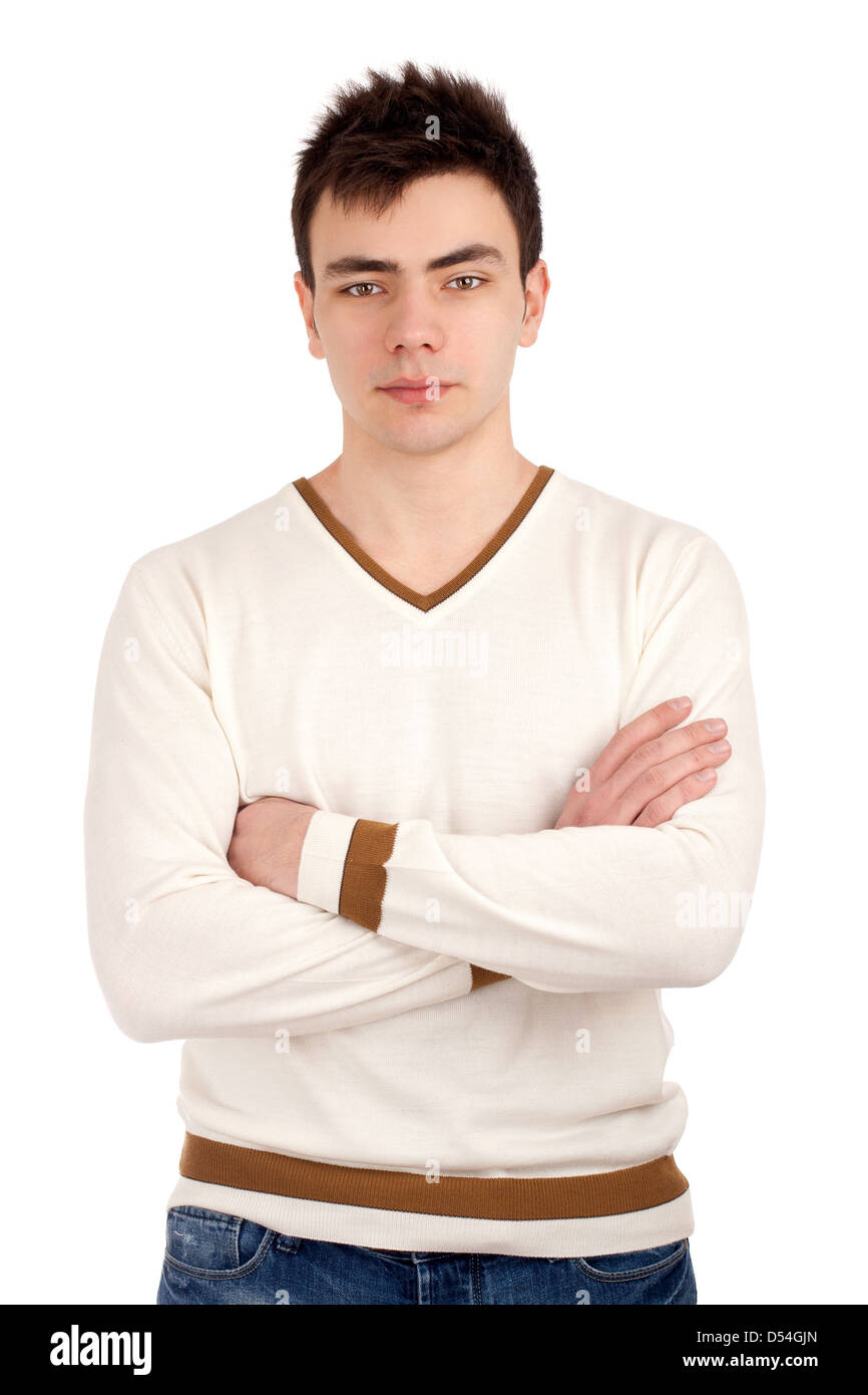 Handsome man showing human hi-res stock photography and images - Alamy
