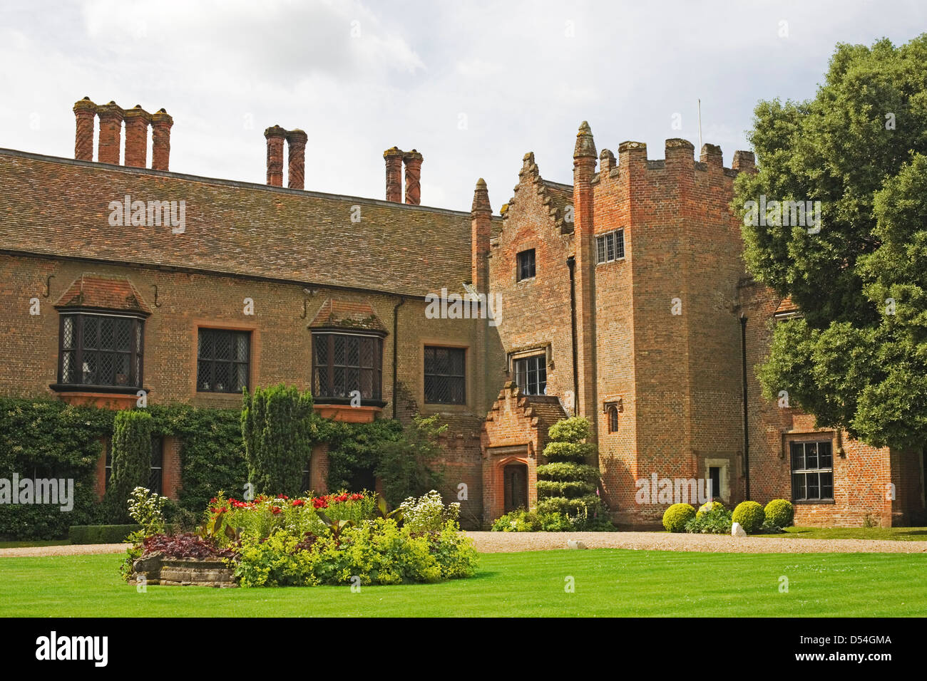 Chenies Manor Gardens, Buckinghamshire, UK - Historic house and front ...