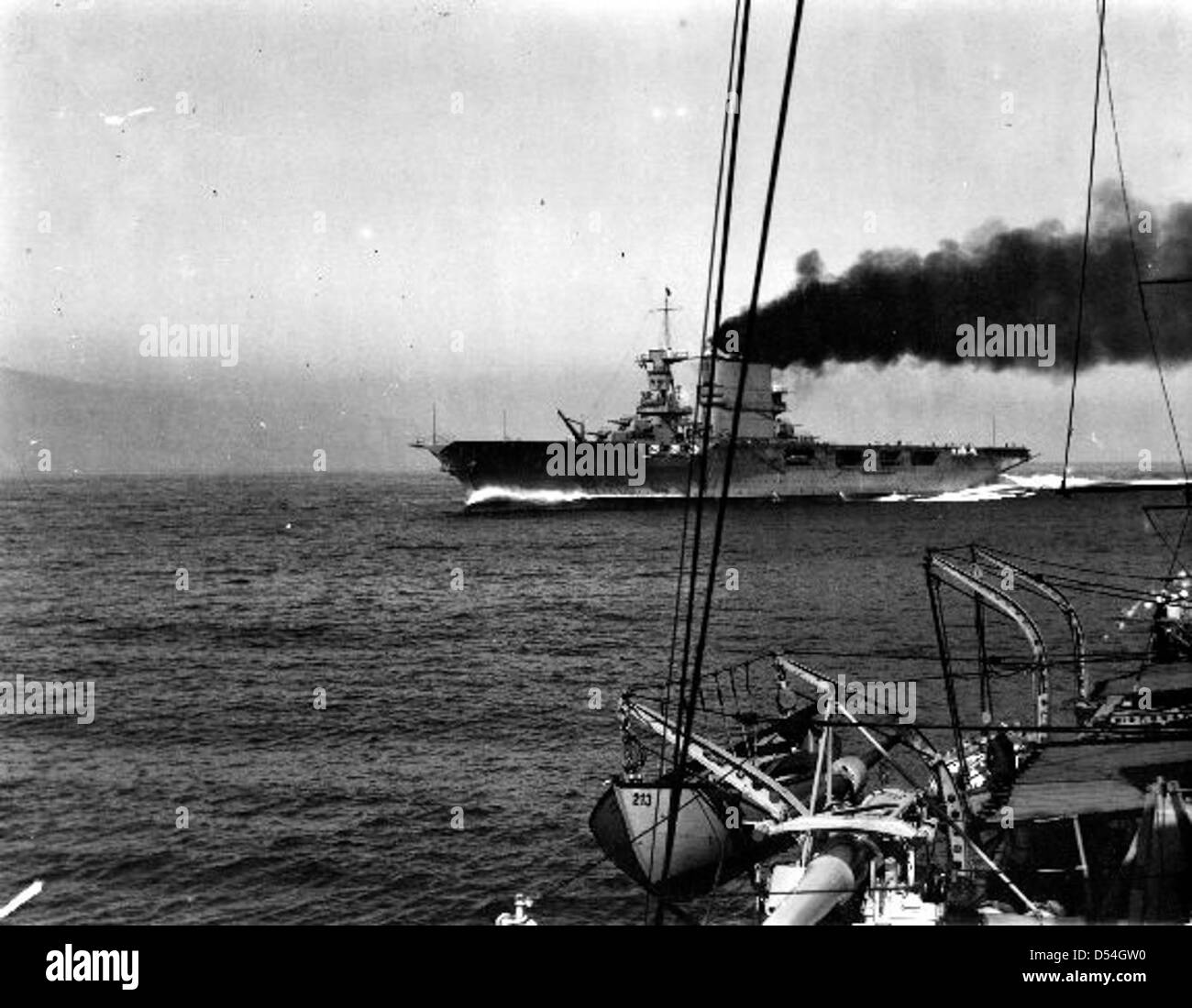 The USS Lexington (CV-2), an aircraft carrier of the Lexington-class ...