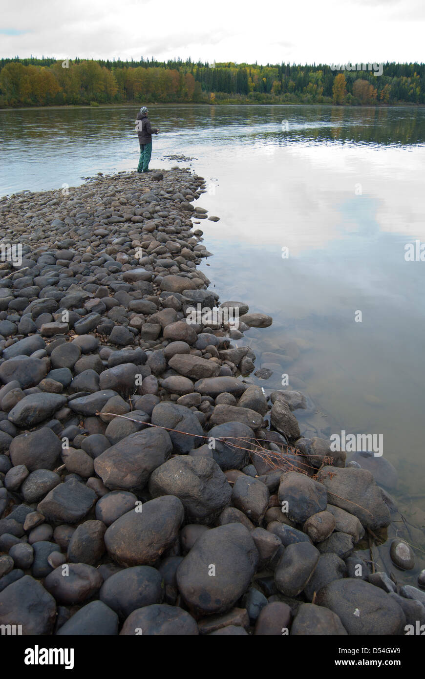 Northern Pike fishing, Athabasca River,Alberta,CA Stock Photo - Alamy