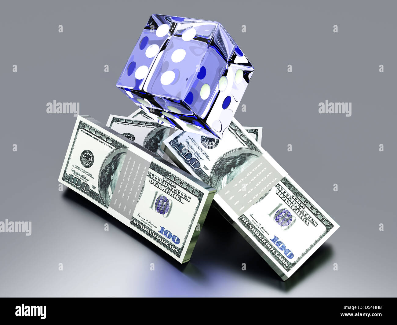 3D rendered Illustration. Isolated on white. Gambling for money Stock ...