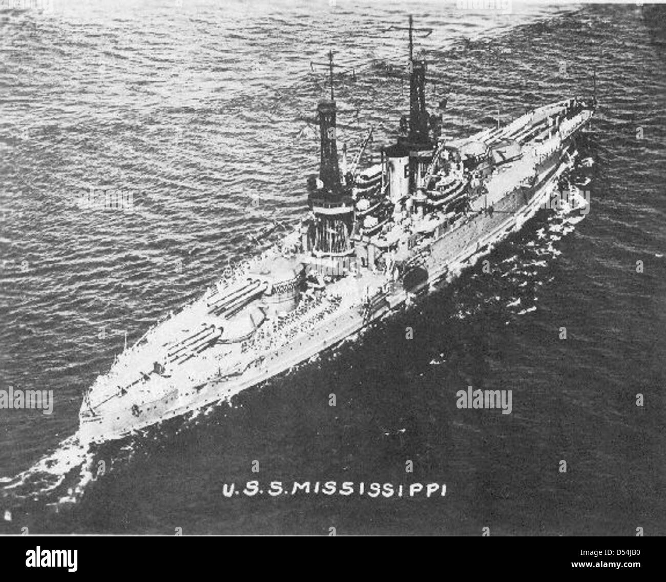 USS Mississippi BB-41 Stock Photo - Alamy
