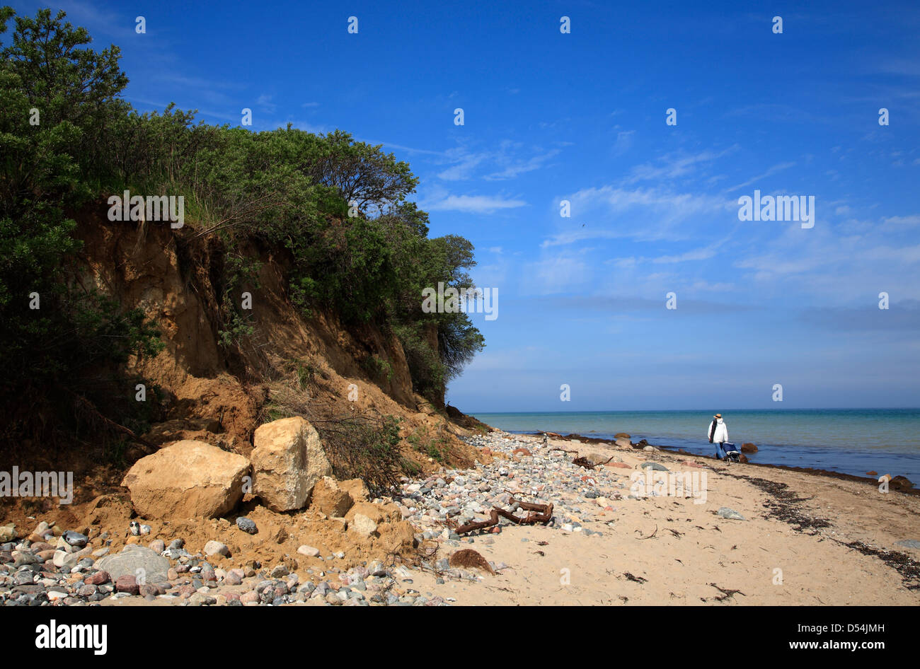 Hiddensee Island, cliffs at Enddorn, Mecklenburg Western Pomerania ...