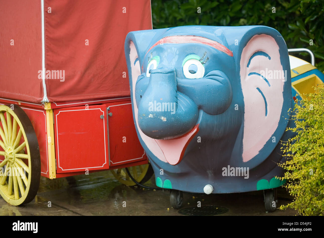 Blue Elephant Cart Stock Photo - Alamy
