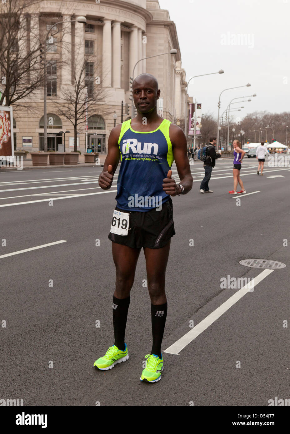 African marathon runner after race Stock Photo - Alamy