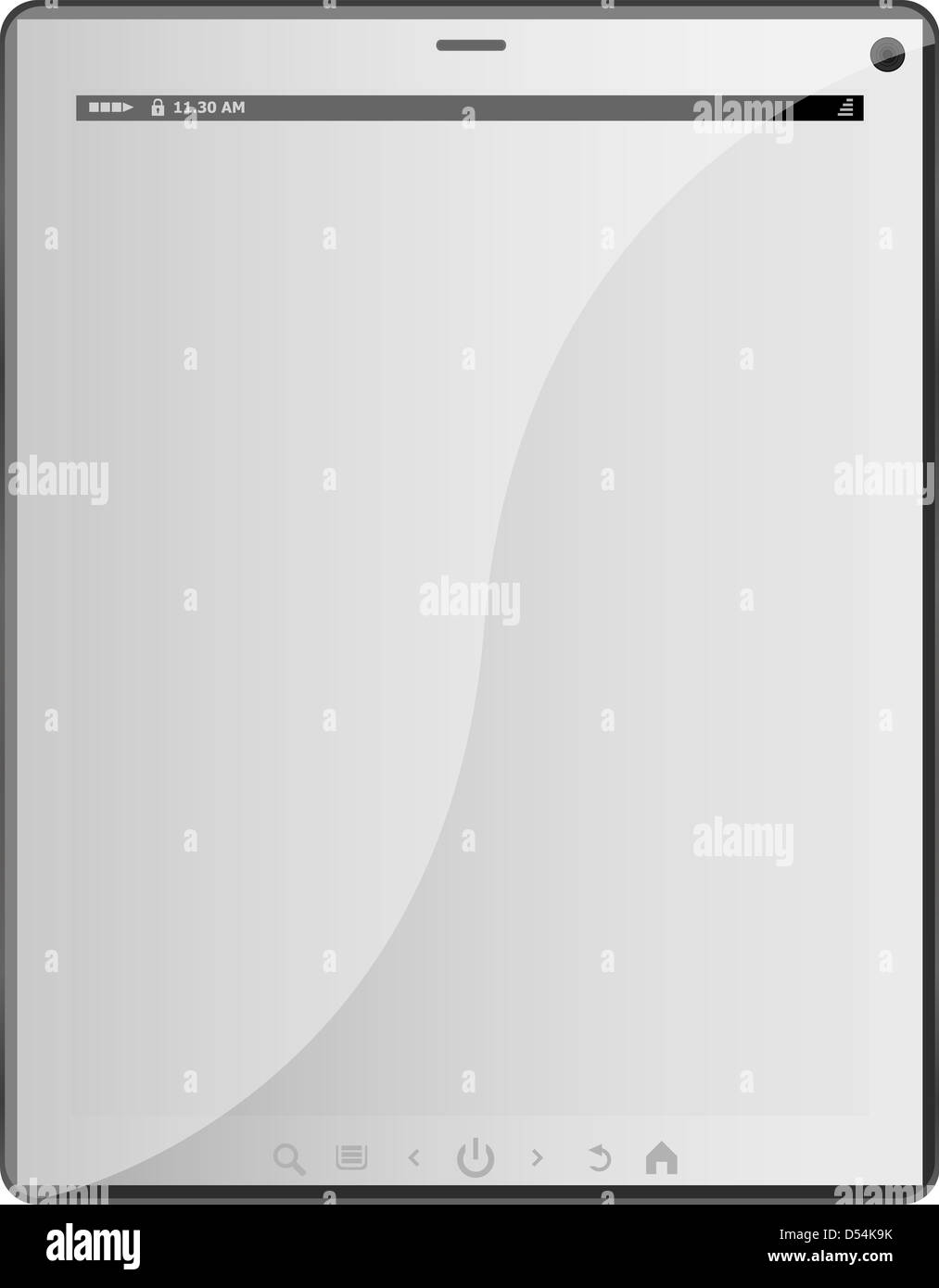 white tablet pc isolated on white background Stock Photo - Alamy