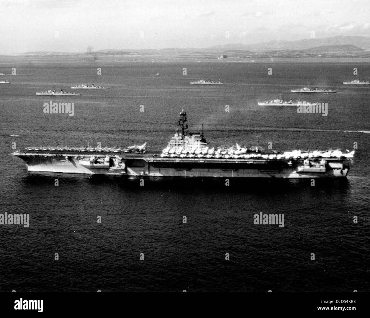 USS Forrestal (CV-59), an aircraft carrier of the U.S. Navy, serves as ...