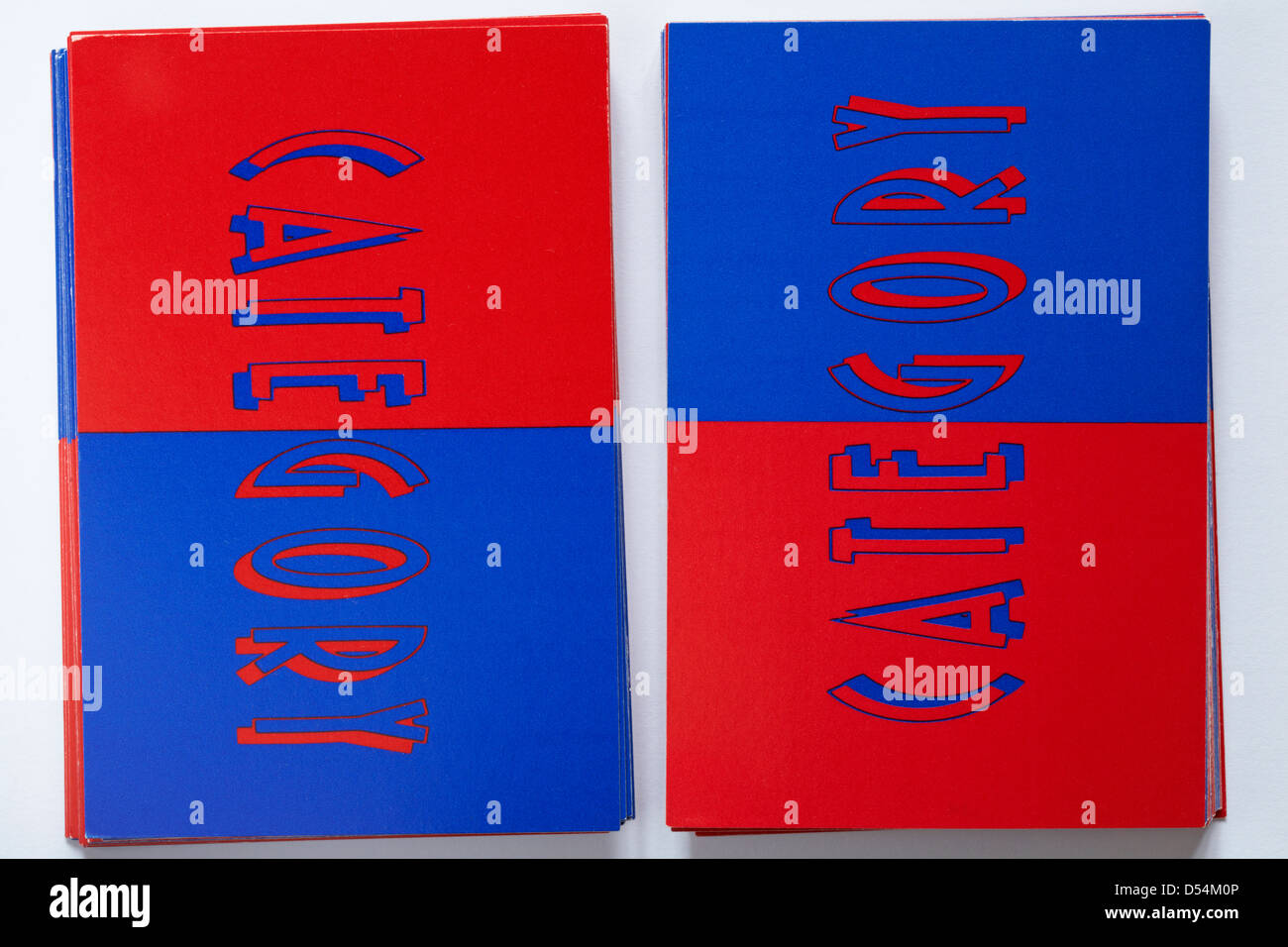 category cards in Categorically Speaking game card game isolated on ...