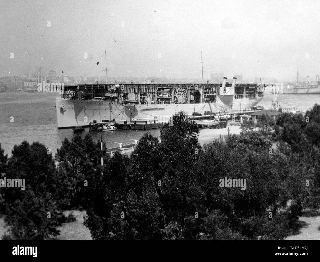 The USS Langley (CV-1) was the first aircraft carrier of the U.S. Navy ...