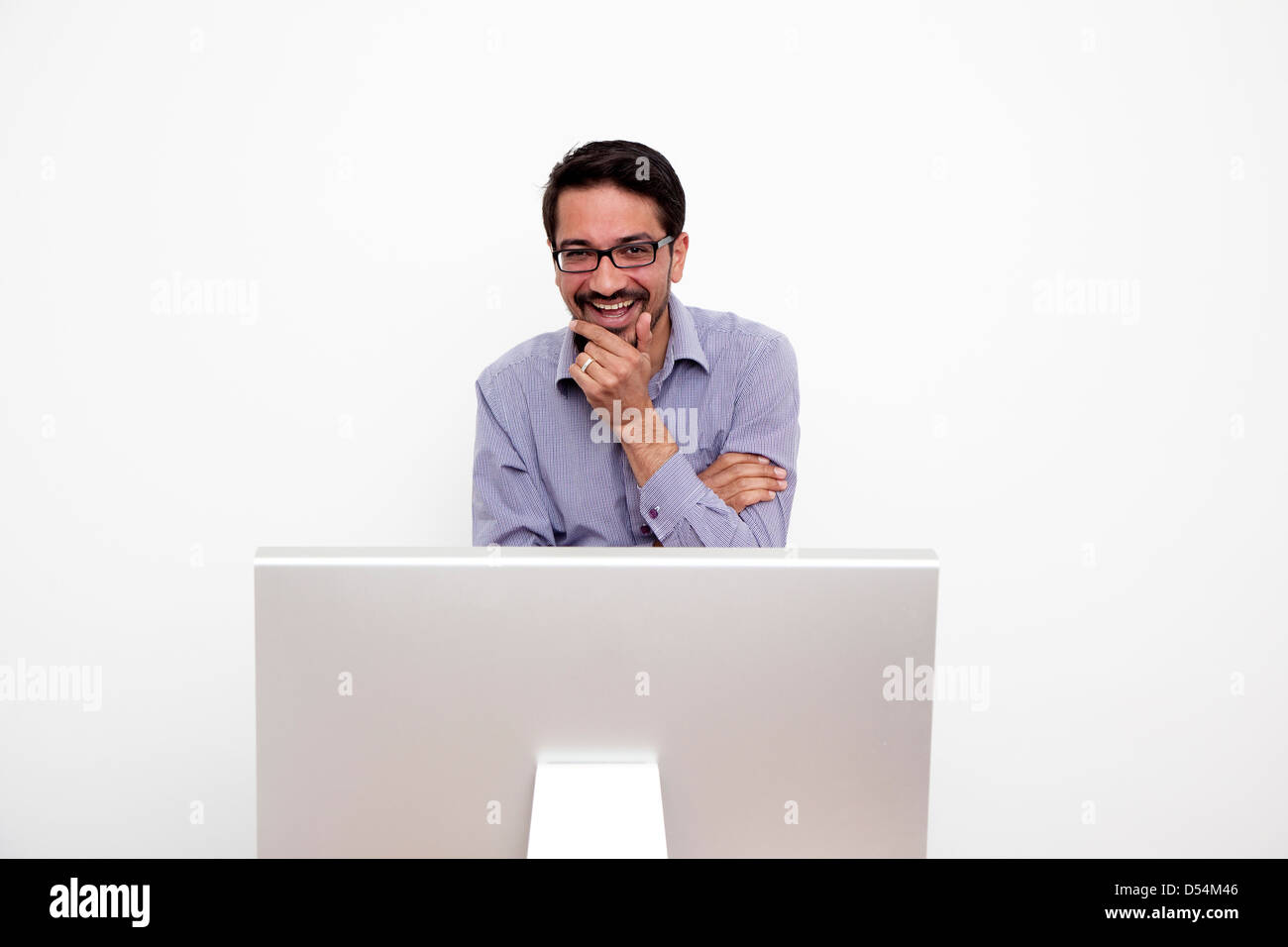 Freiburg, Germany, business man using a computer Stock Photo - Alamy