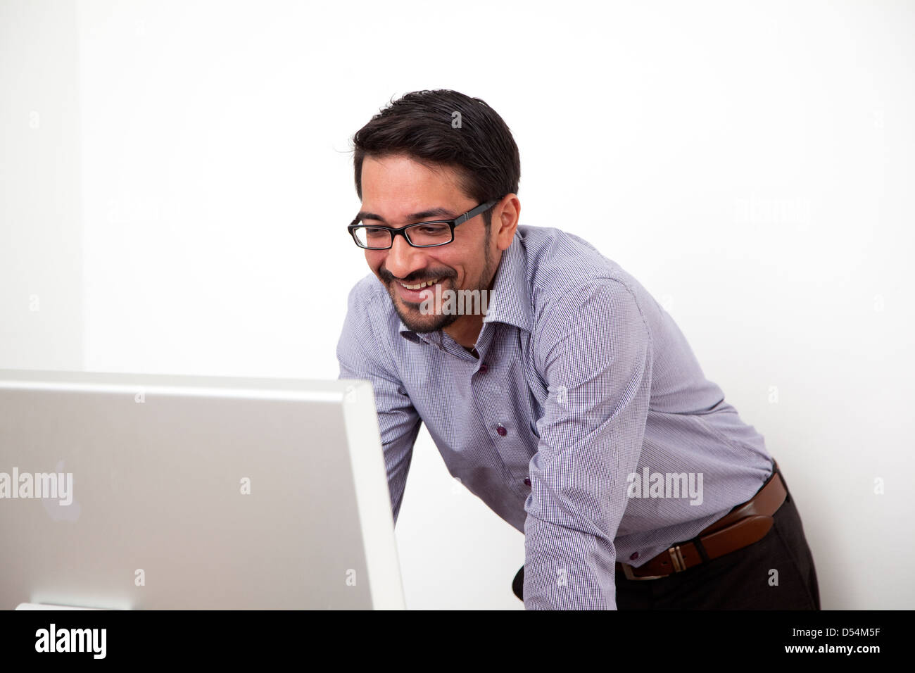 Freiburg, Germany, business man using a computer Stock Photo - Alamy