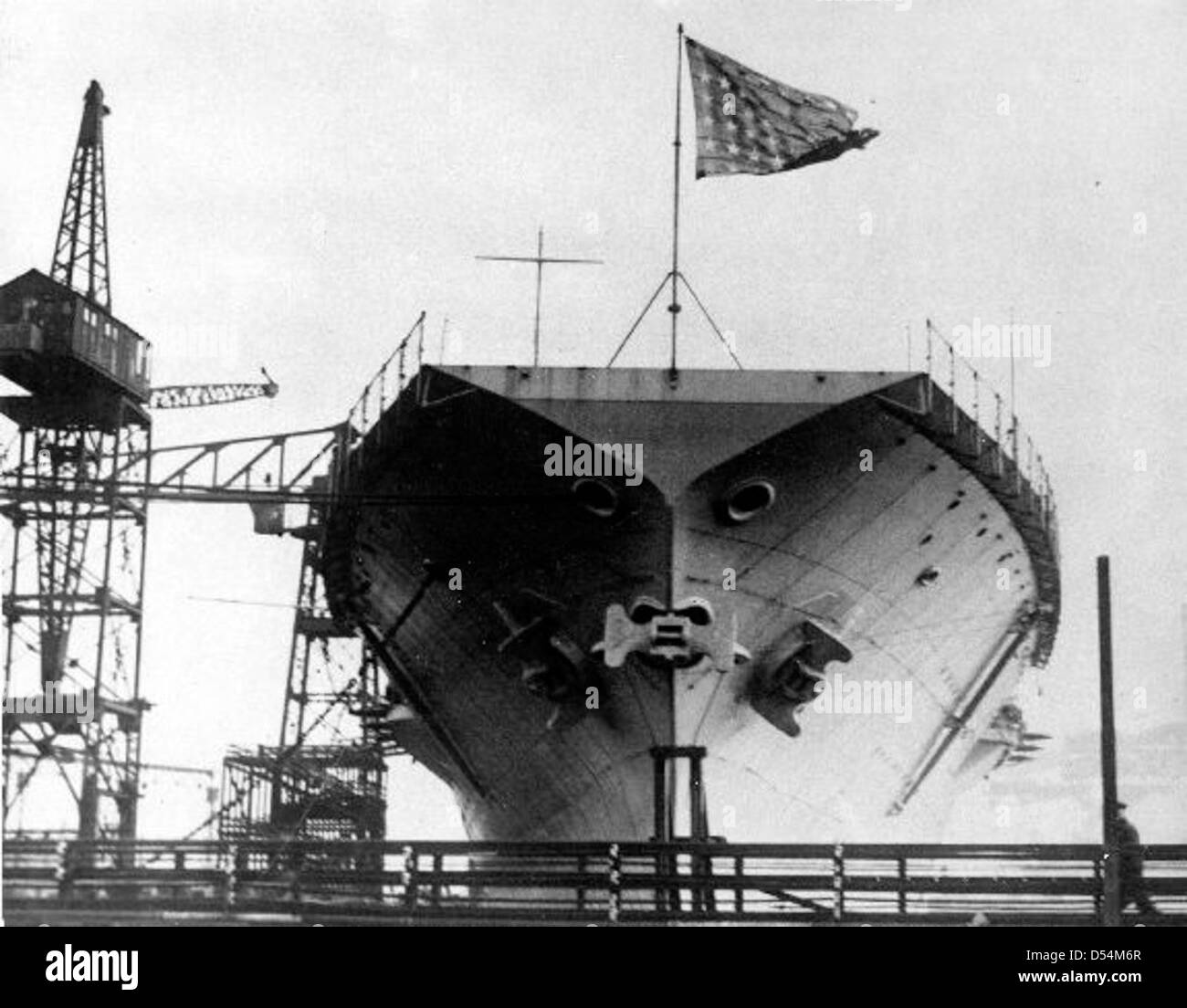 The USS Lexington (CV-2), an aircraft carrier, was built at Fore River ...