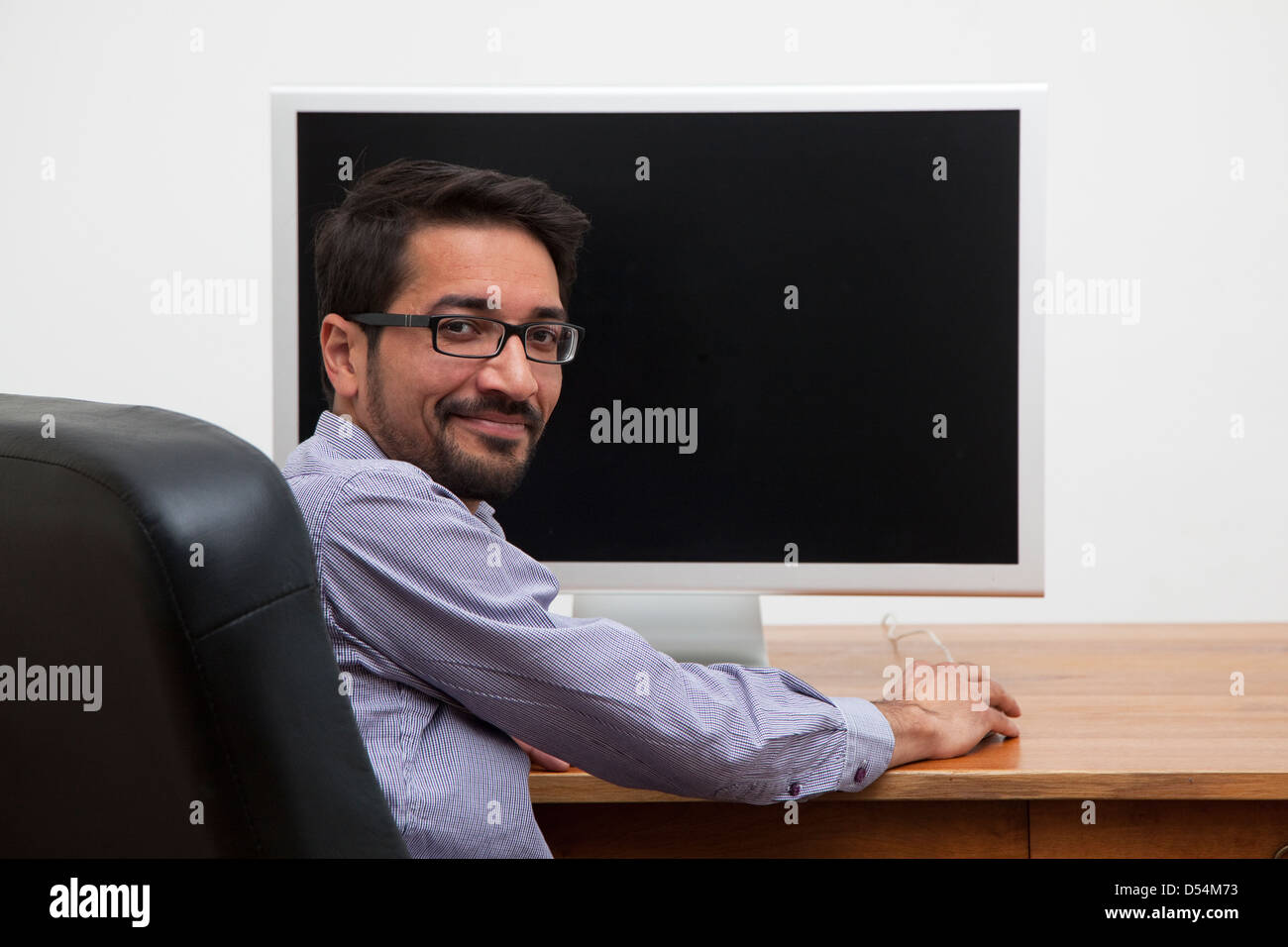 Freiburg, Germany, business man at a computer Stock Photo - Alamy