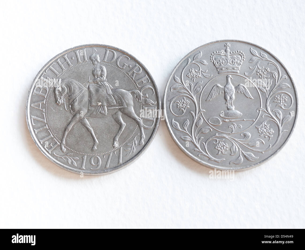 1977 silver jubilee coins hi-res stock photography and images - Alamy