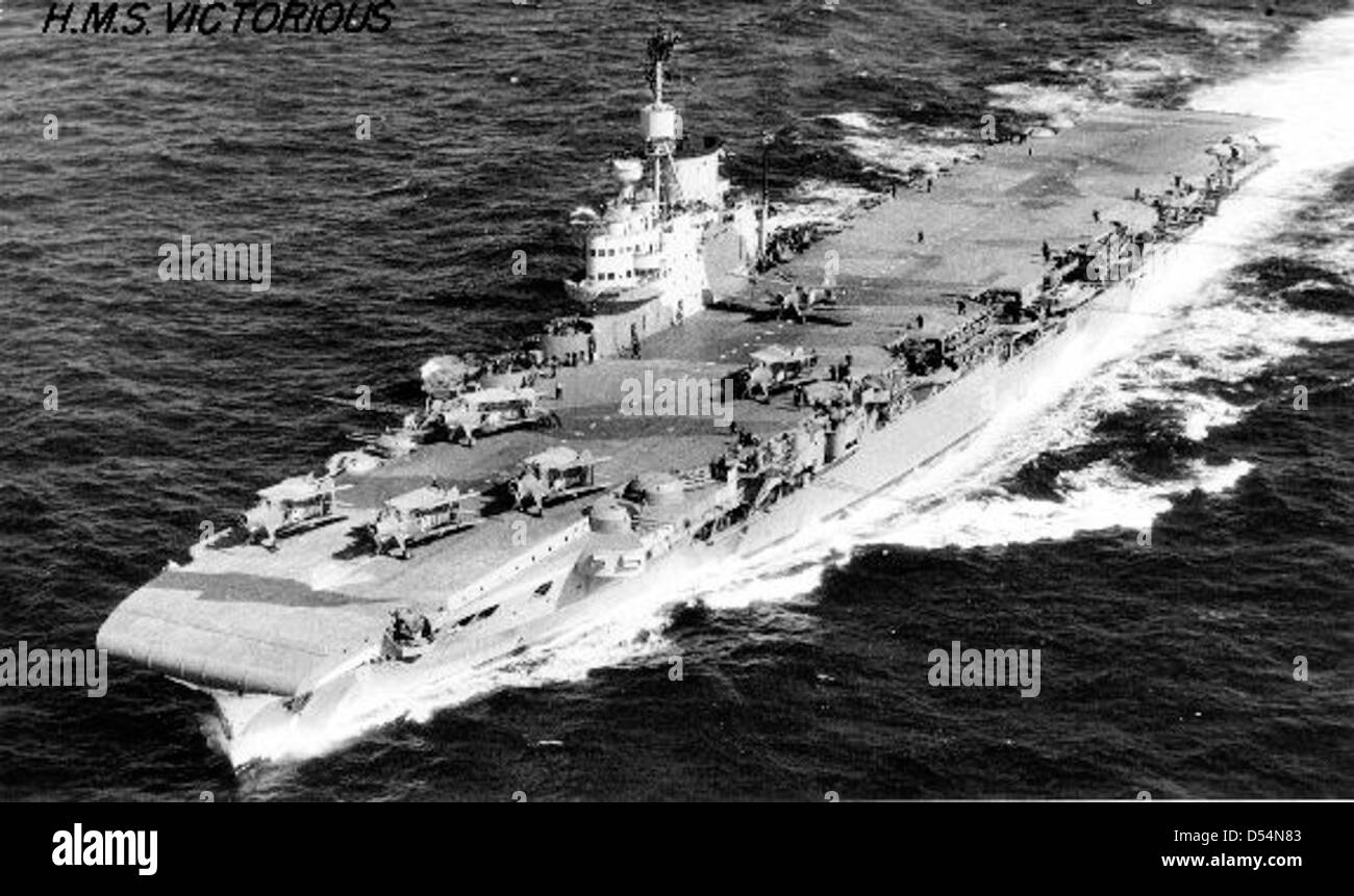 HMS Victorious (R38) was an aircraft carrier of the Royal Navy, known ...