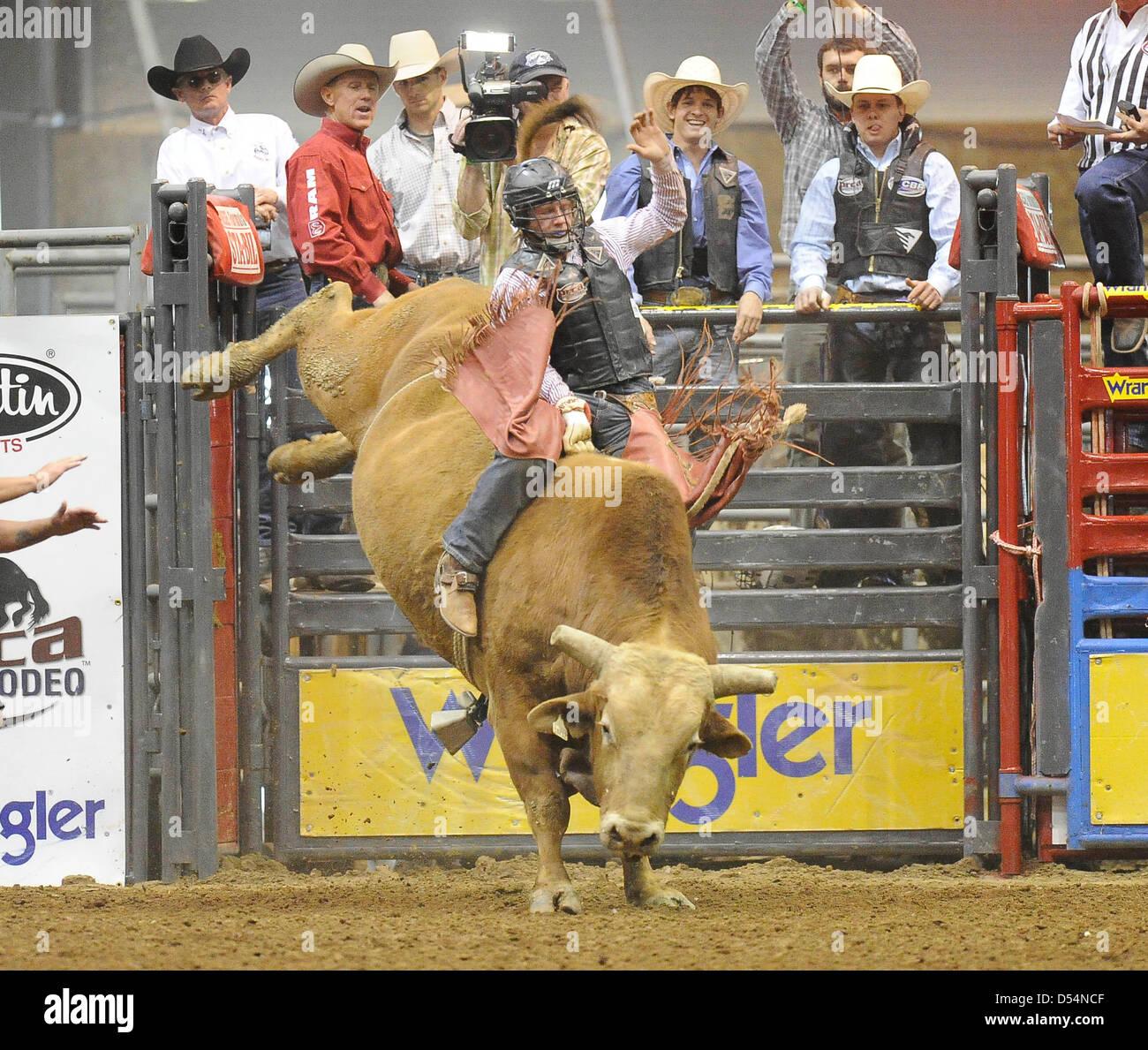 Bull riding in an arizona rodeo hi-res stock photography and images - Alamy