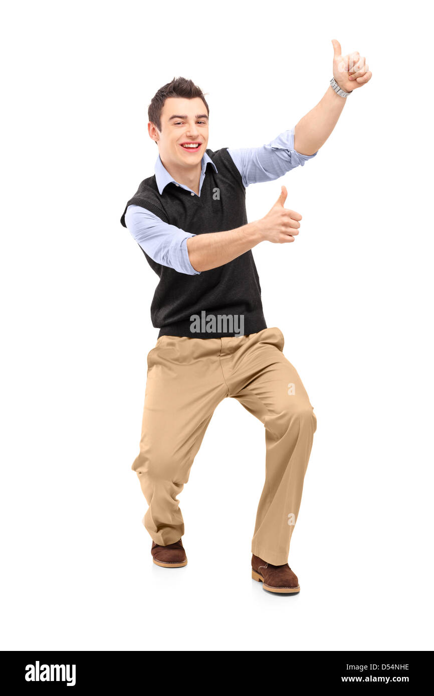 Stylish pose young thumbs up hi-res stock photography and images - Alamy