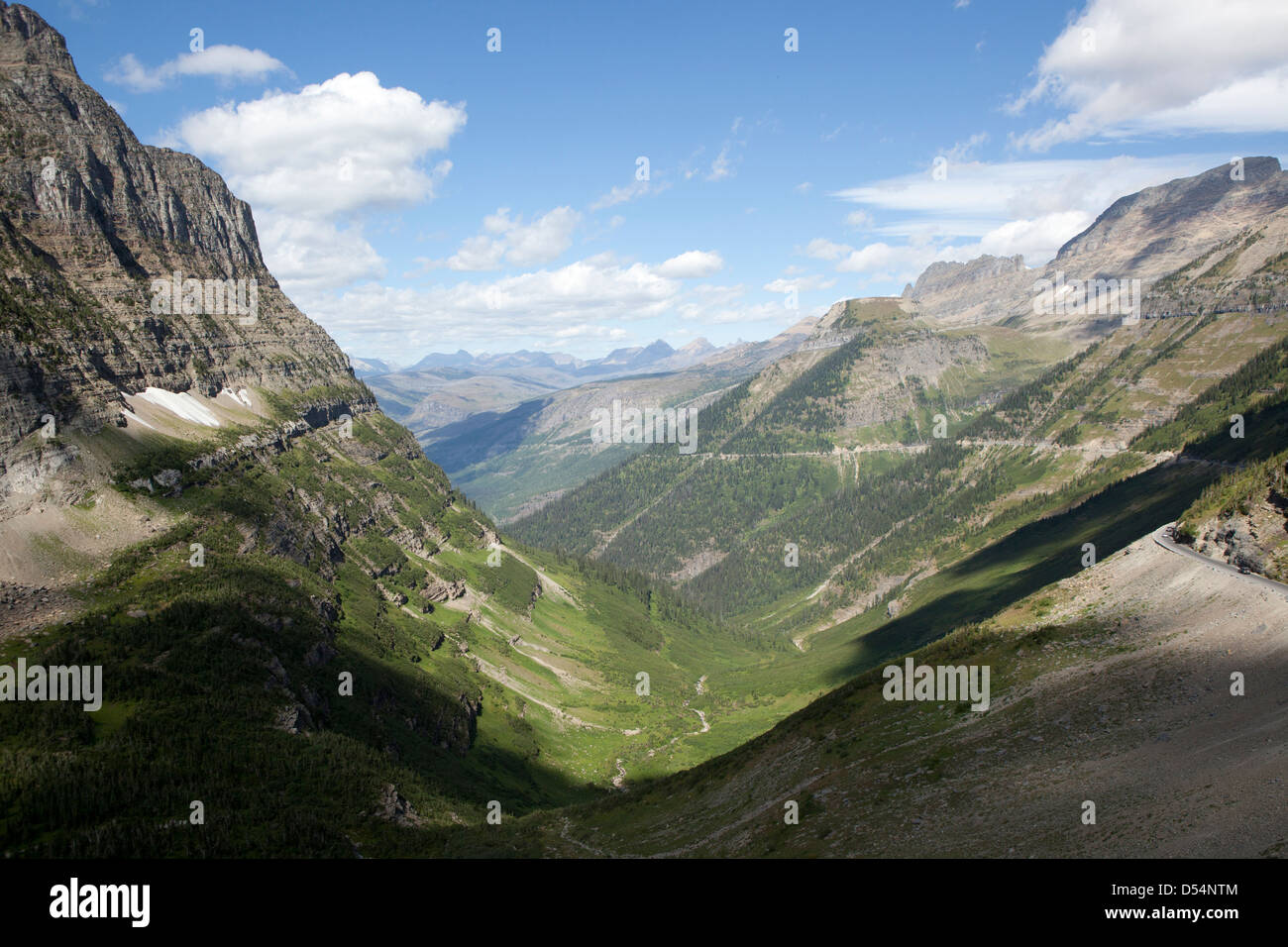 Landscape of mountains and valley Stock Photo - Alamy