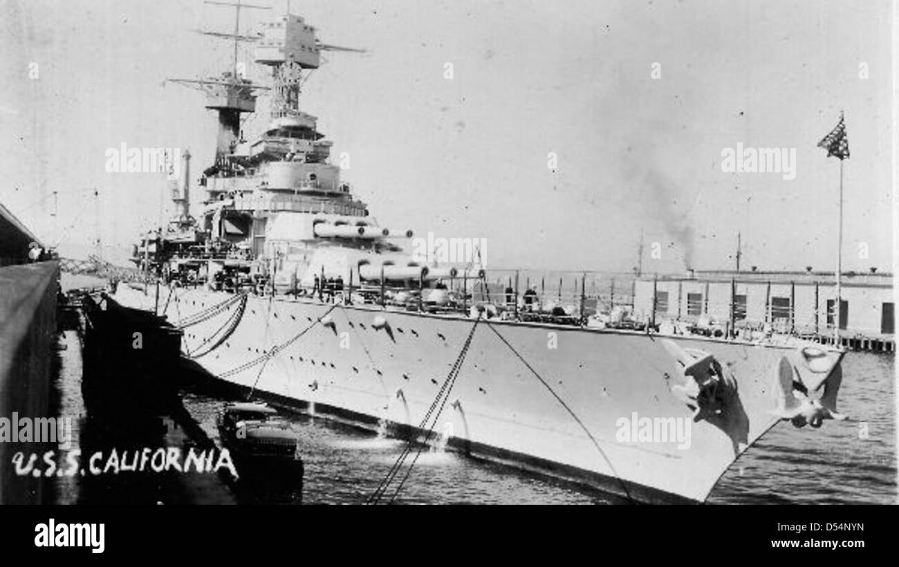 USS California BB44 1936 Stock Photo - Alamy