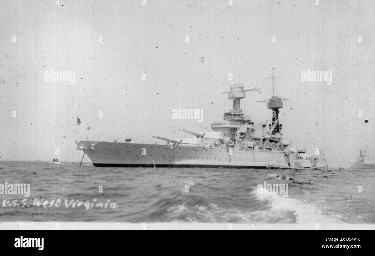 Uss west virginia battleship Black and White Stock Photos & Images - Alamy