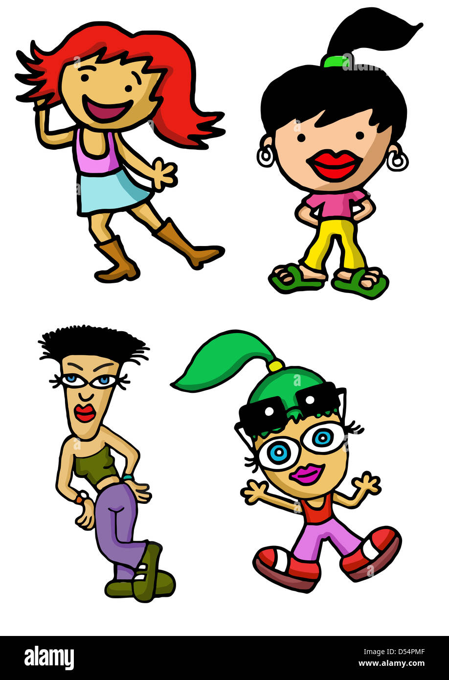 Girls women Cut Out Stock Images & Pictures - Alamy