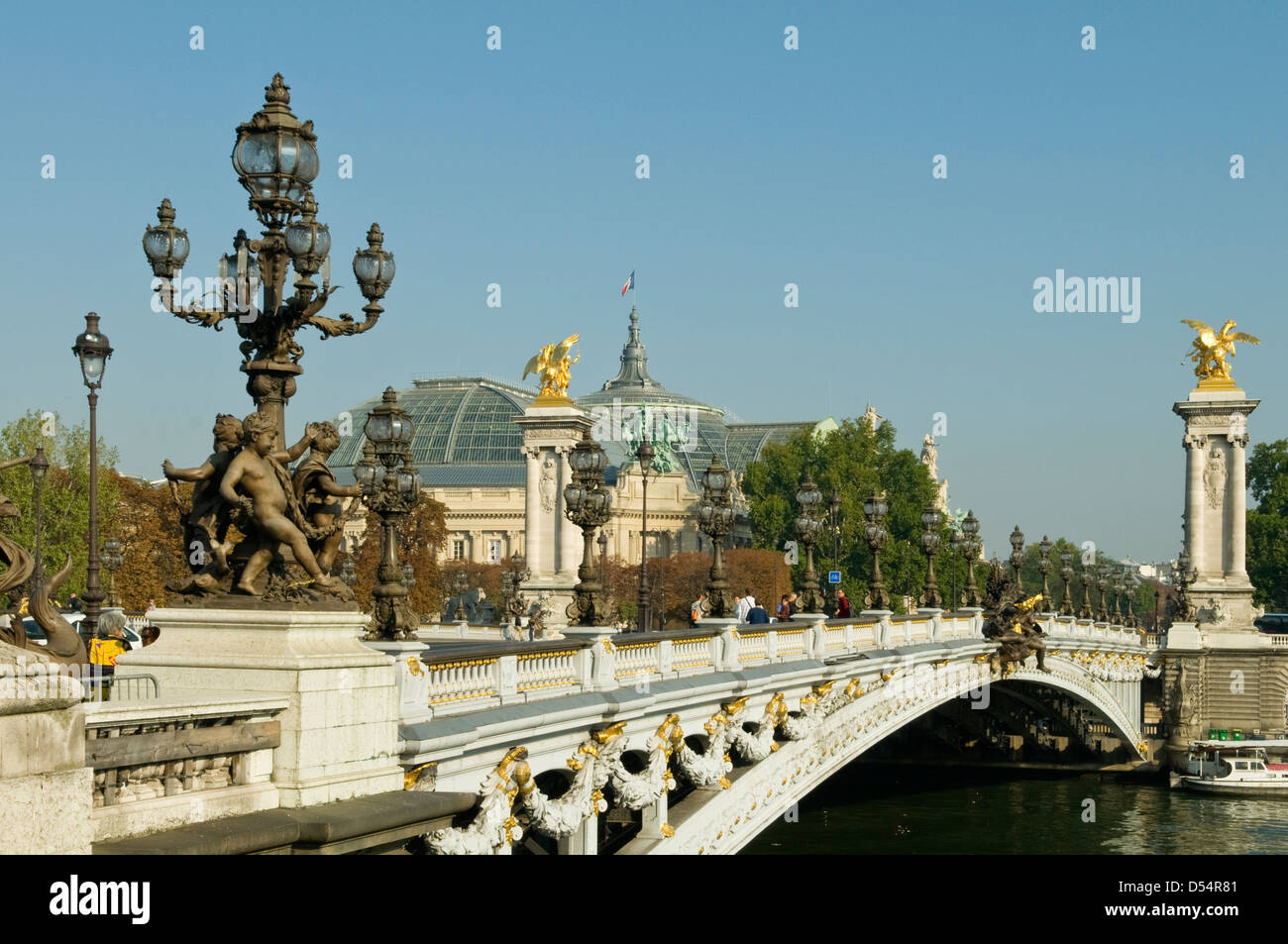 Pont Alexander III and Grand Palais, Paris, France Stock Photo - Alamy