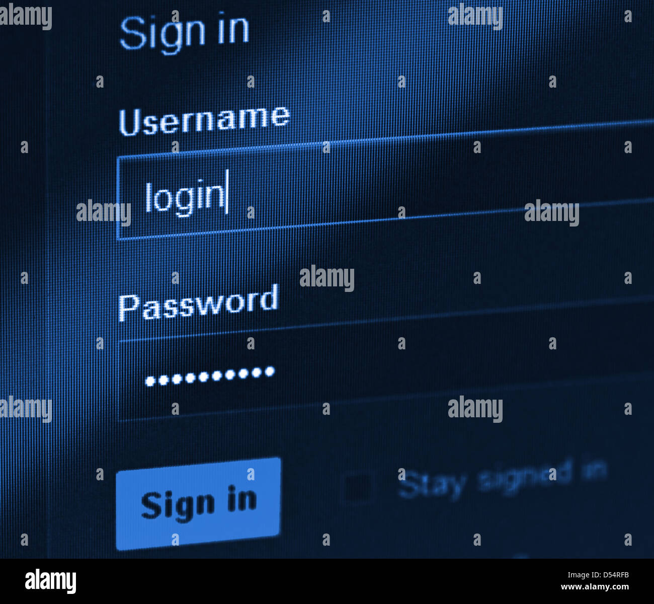 Blue computer screen hi-res stock photography and images - Alamy