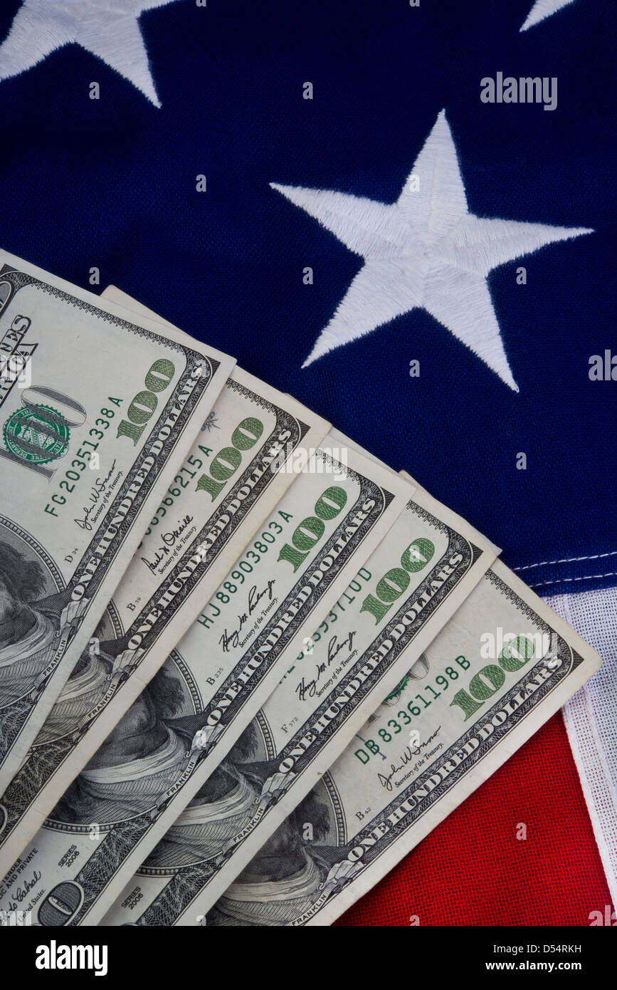 Cash and America Stock Photo - Alamy