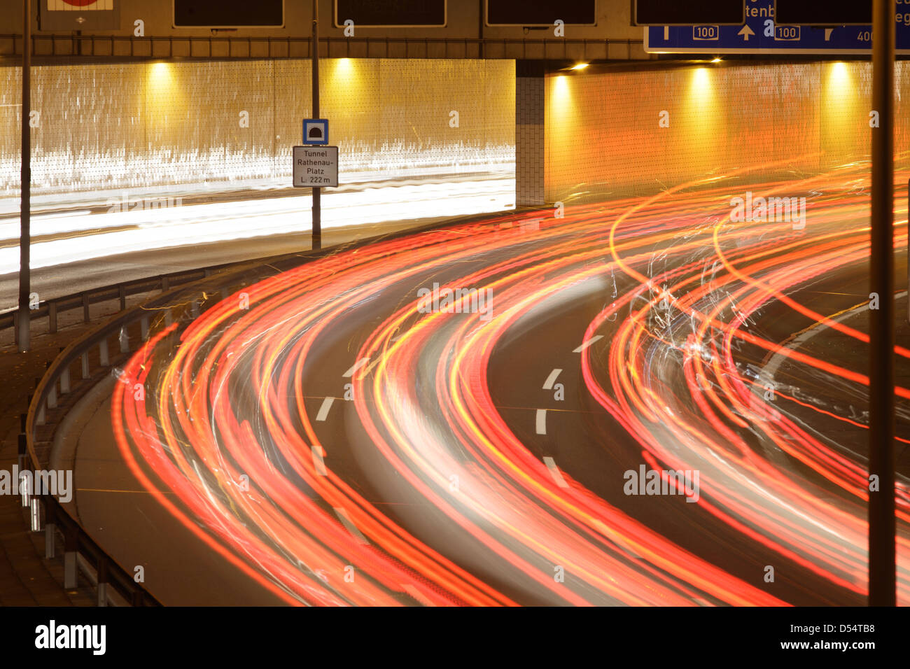 Berlin, Germany, city motorway A100 at the tunnel Rathenau-Platz in ...