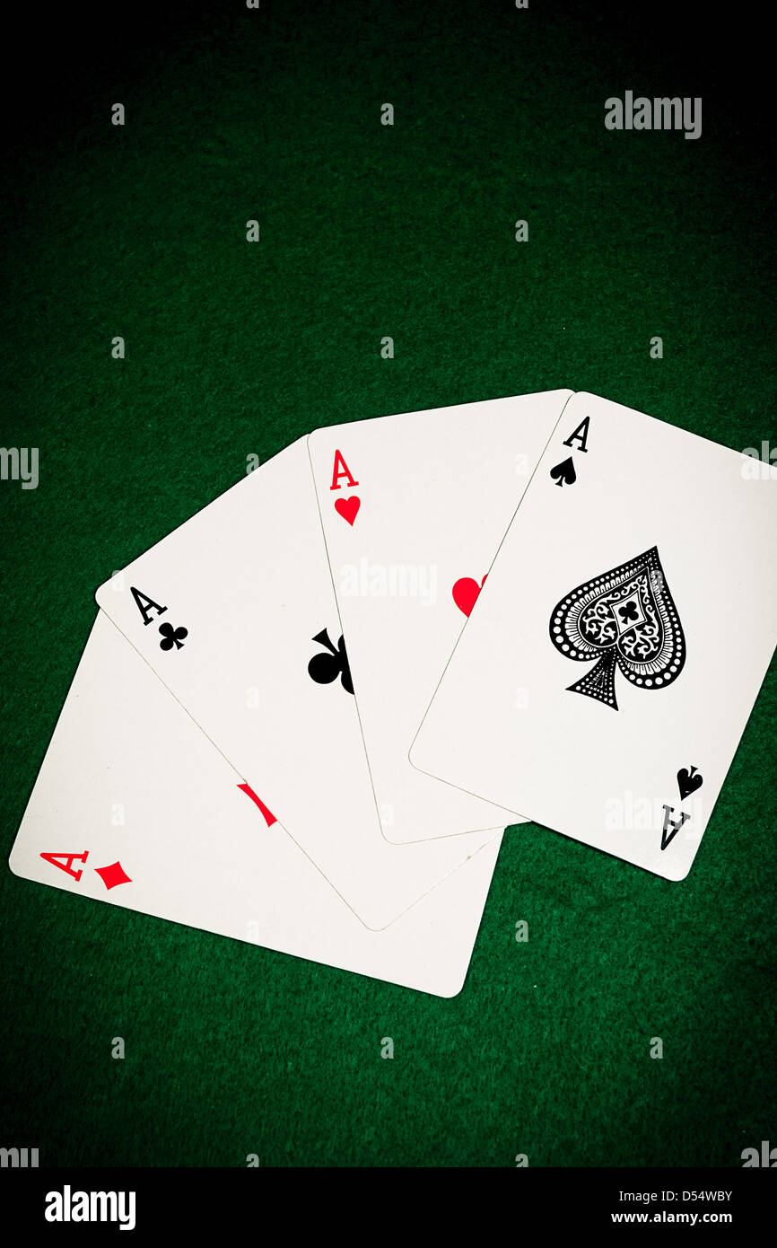 games card aces Stock Photo - Alamy