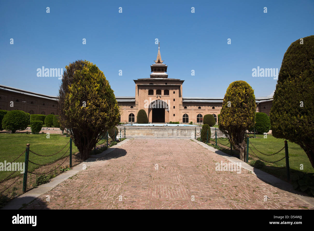 Facade of the mosque, Jamia Masjid, Srinagar, Jammu And Kashmir, India ...