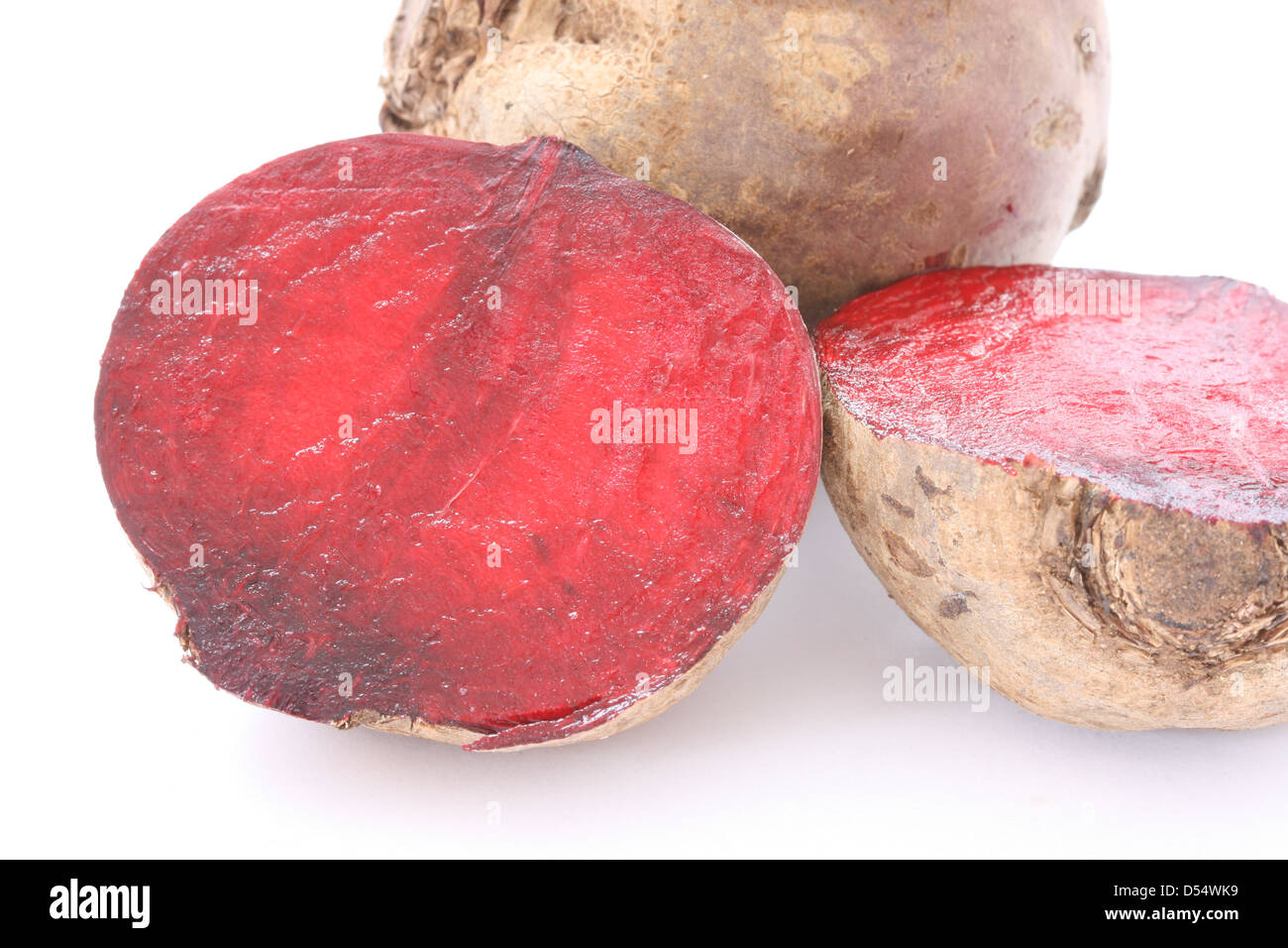 Two whole beetroots also called red beet on white background Stock ...