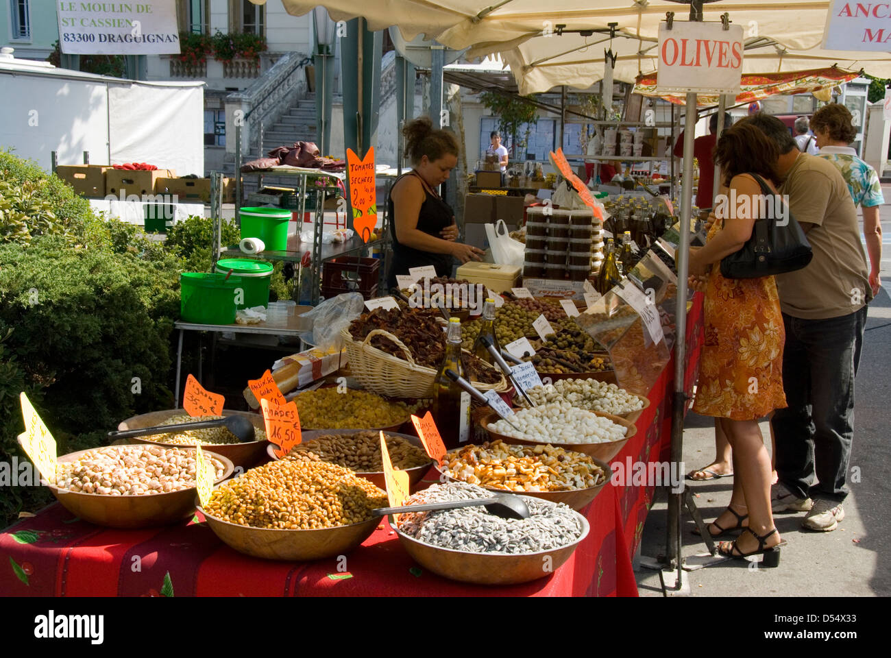 Market at Castellane, Provence, France Stock Photo - Alamy