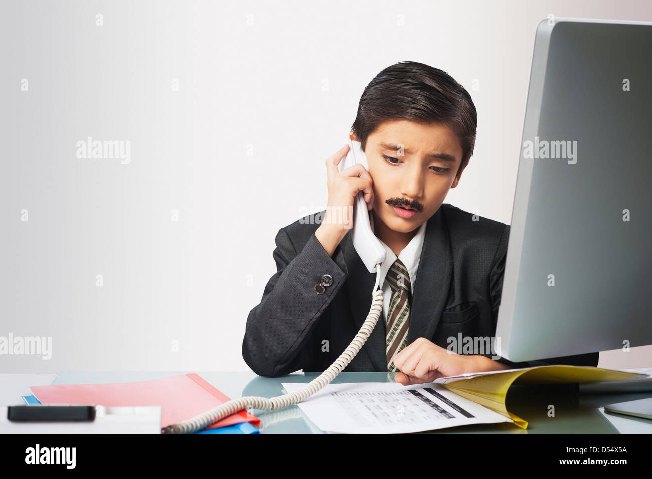 Boy talking on phone landline hi-res stock photography and images - Alamy
