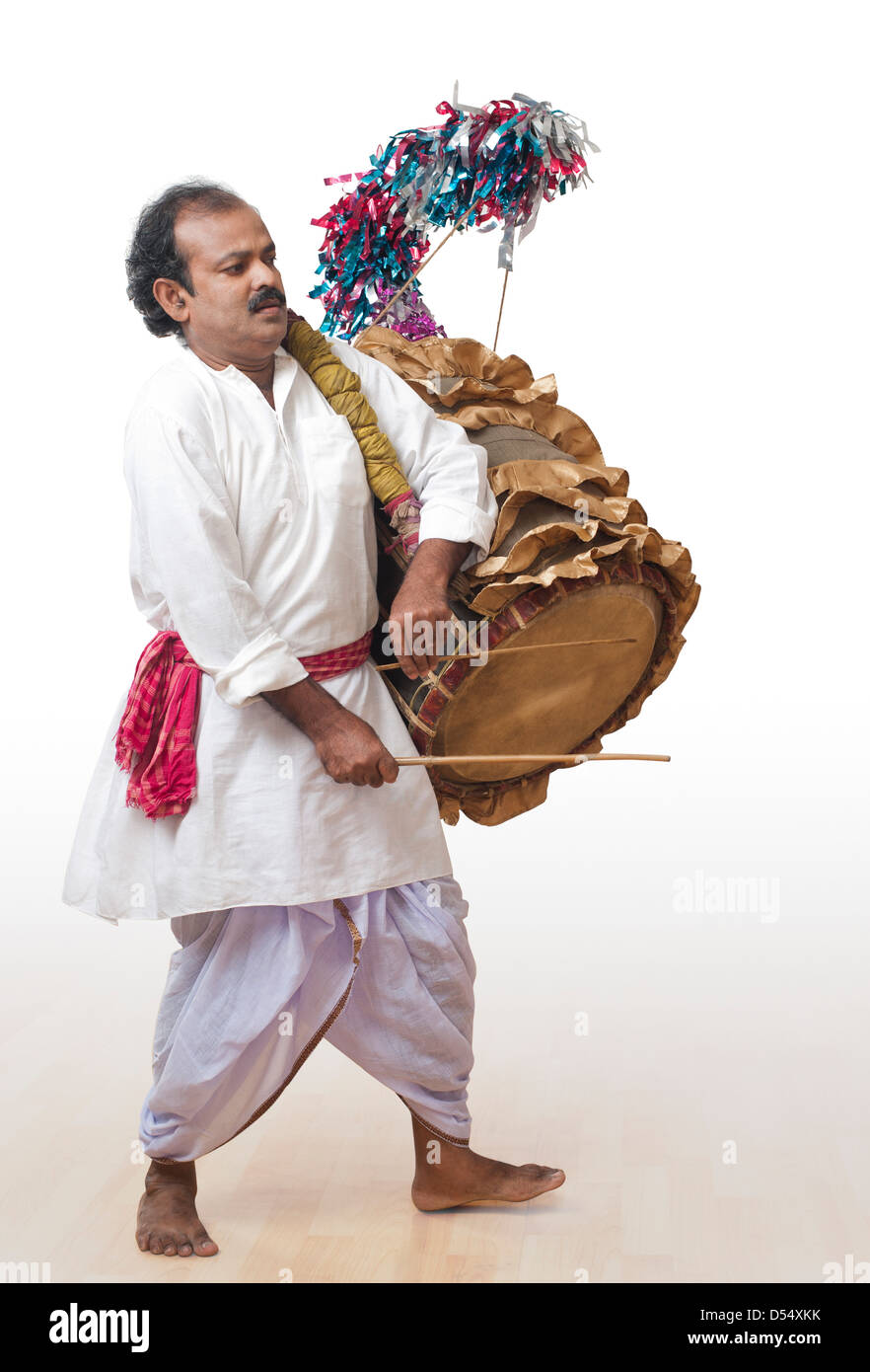 Man playing musical instrument dhol hi-res stock photography and images ...