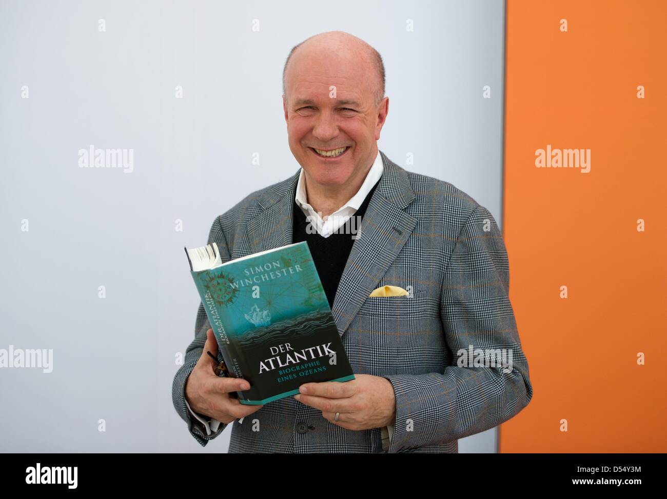 British writer Simon Winchester poses for the camera at the Leipzig ...
