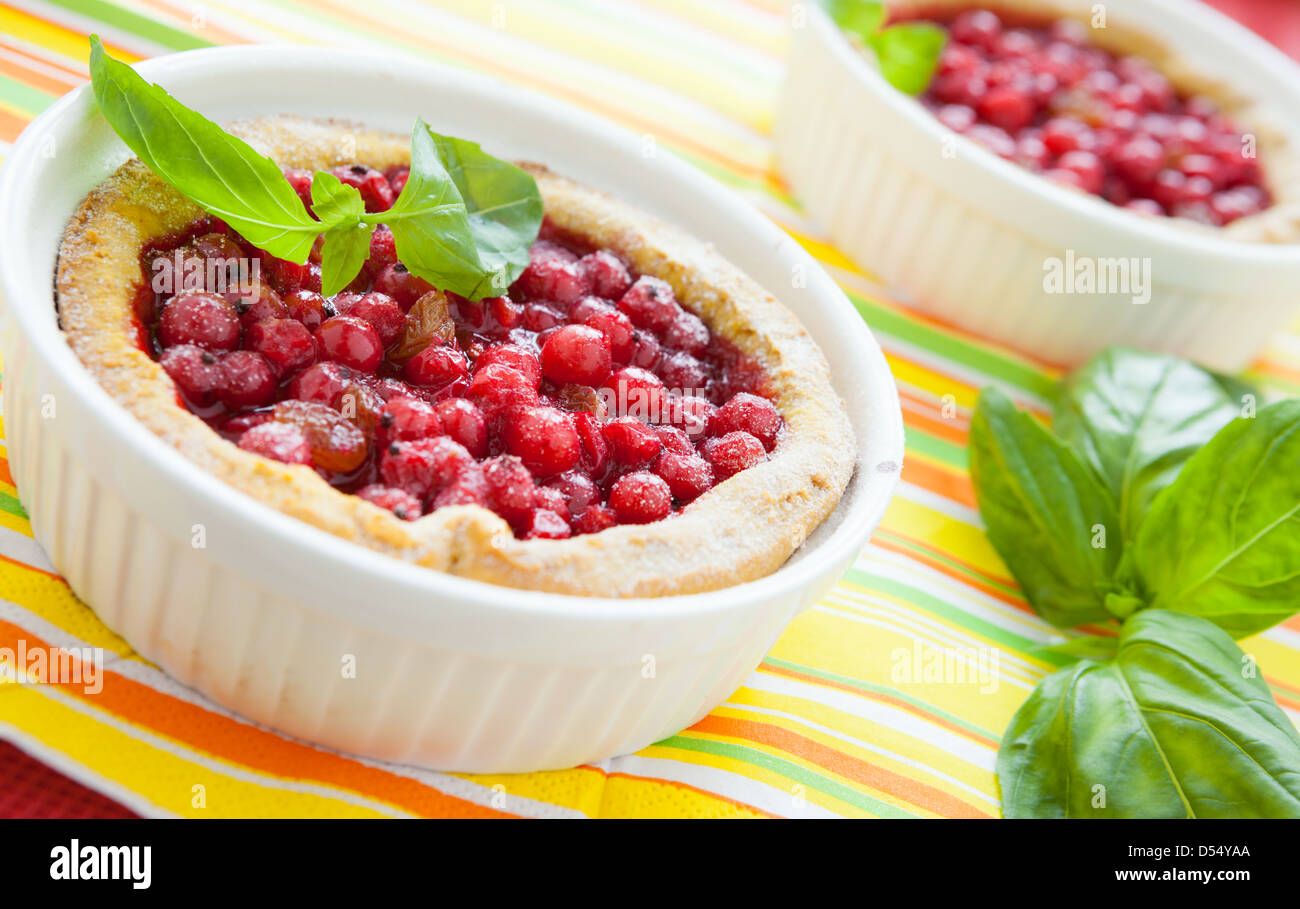 berry casserole in white baking dish, closeup Stock Photo - Alamy