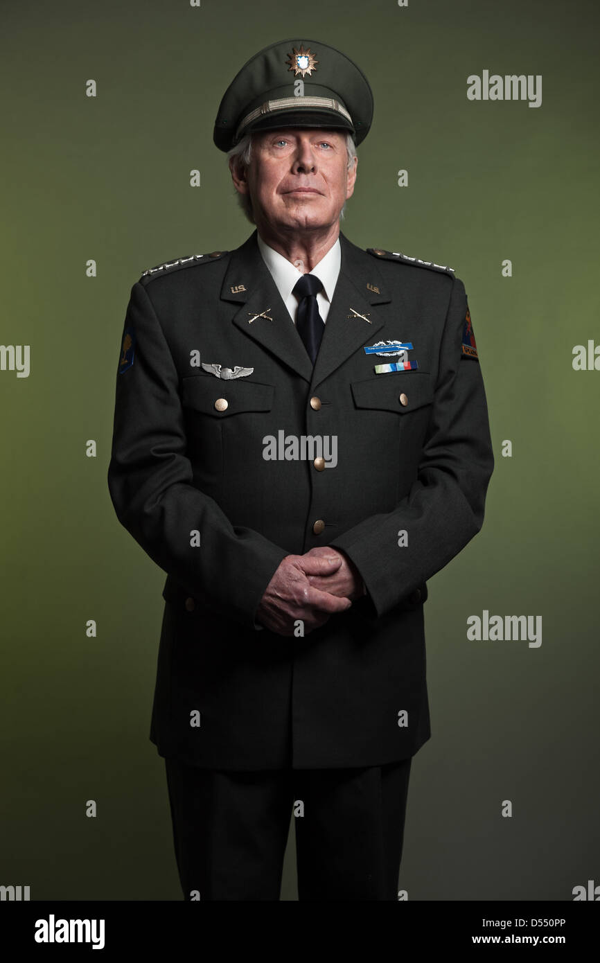 Military general in uniform. Studio portrait Stock Photo - Alamy