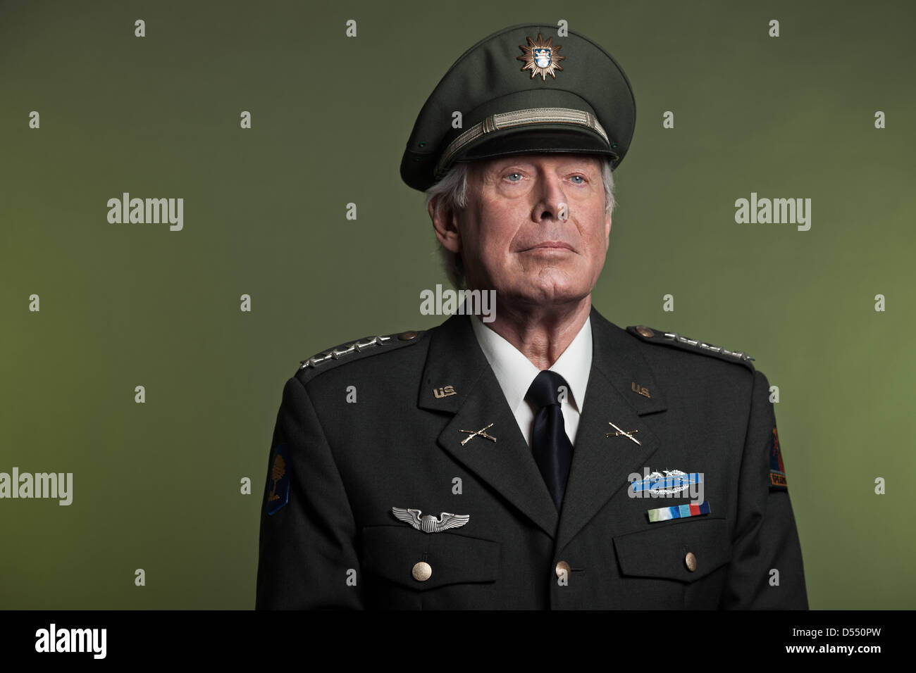 Military general in uniform. Studio portrait Stock Photo - Alamy
