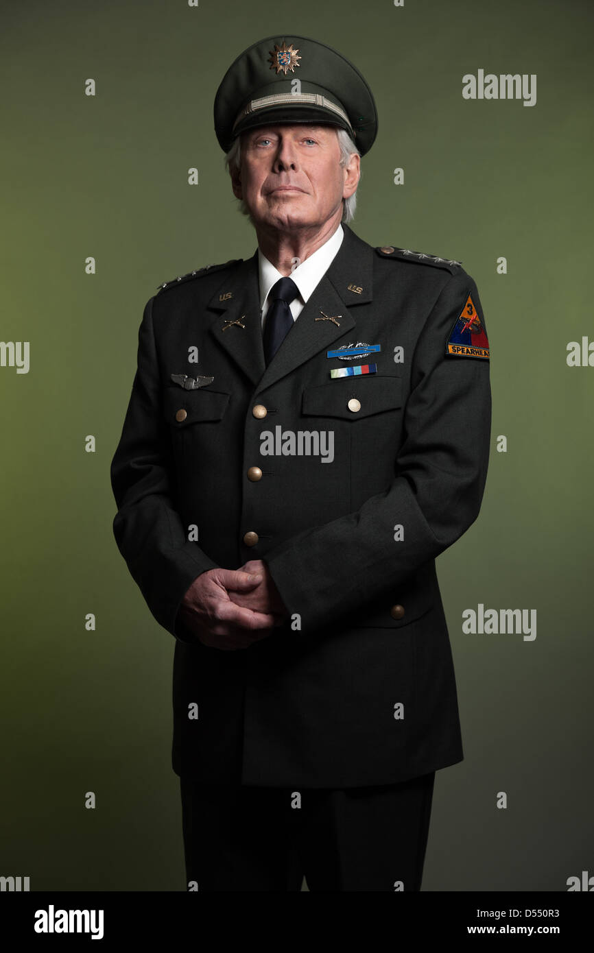 Military general in uniform. Studio portrait Stock Photo - Alamy