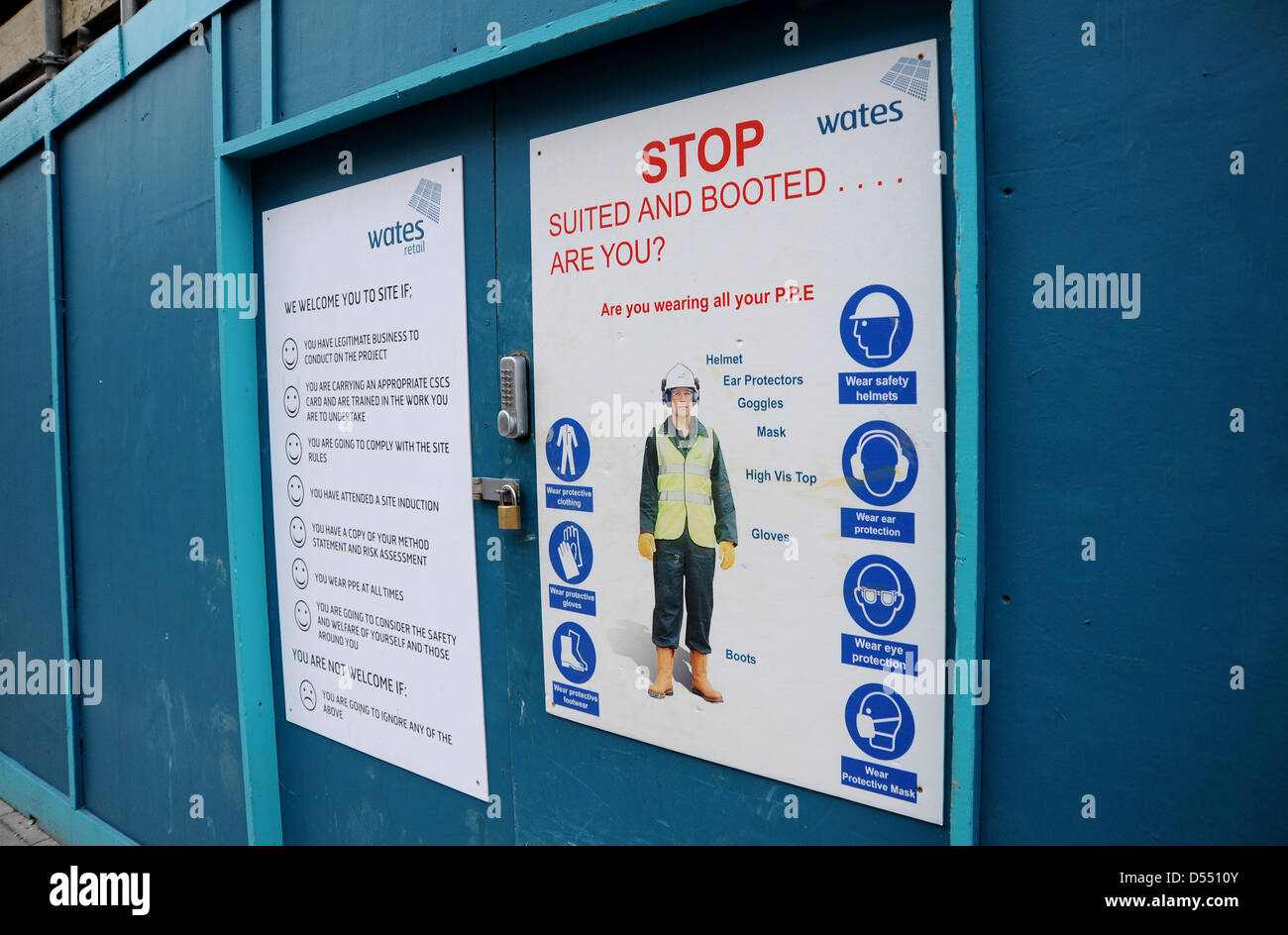 Construction site health safety building signage High Resolution Stock ...