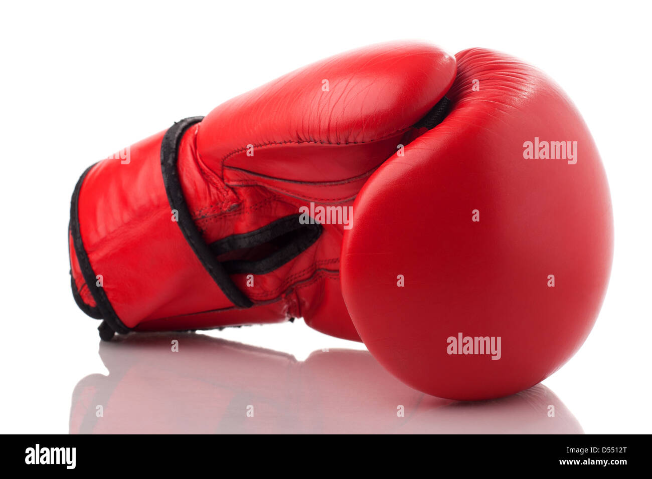 Red leather boxing glove Stock Photo - Alamy