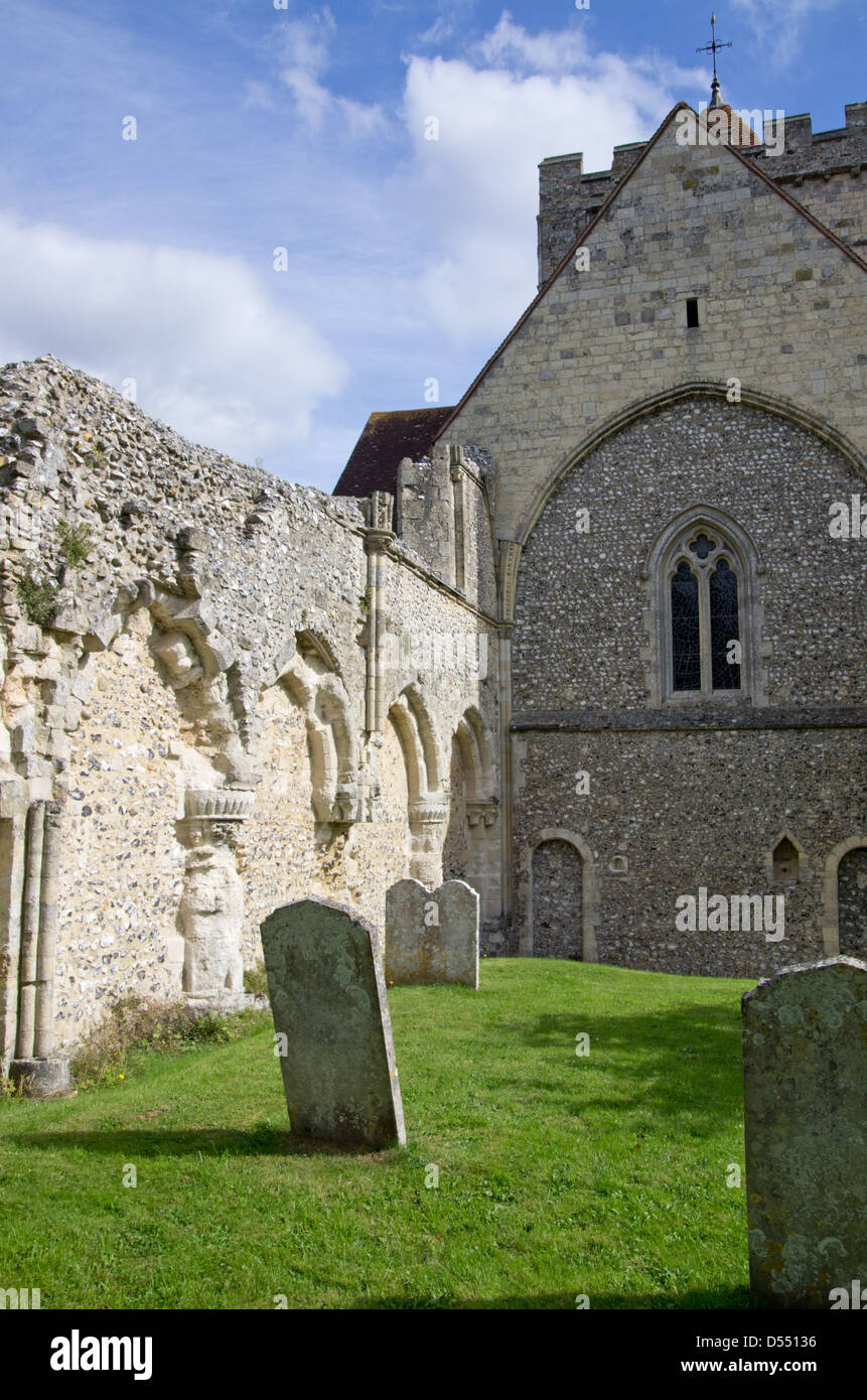 Boxgrove Priory and church Stock Photo - Alamy