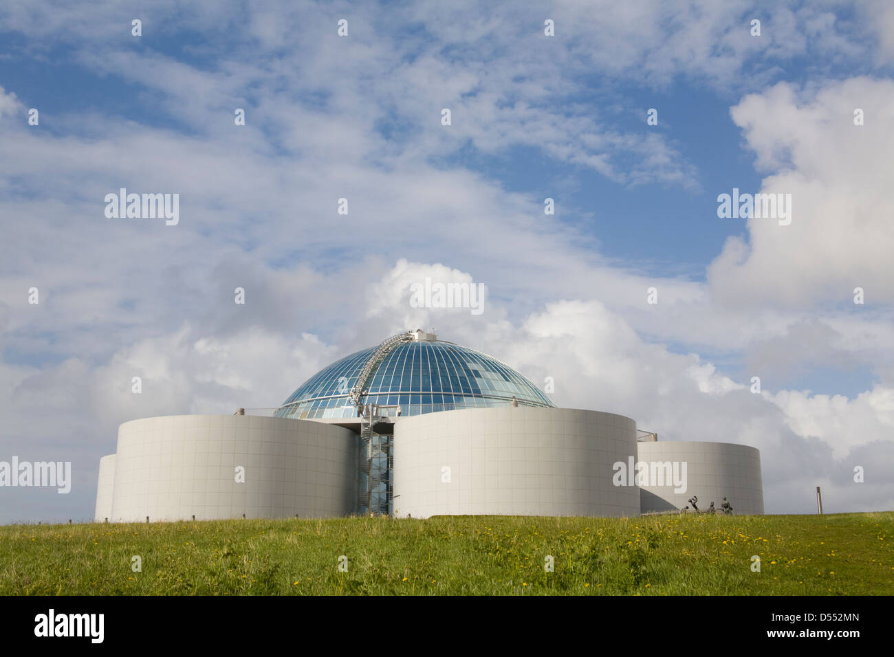 Iceland Reykjavik Hot Water Storage Tank Landmark The Pearl Stock Photo ...