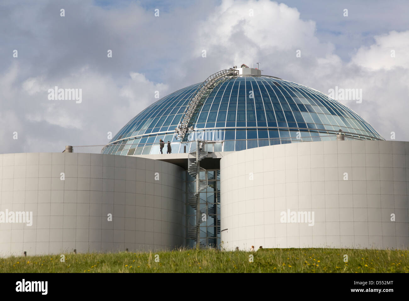Iceland Reykjavik Hot Water Storage Tank Landmark The Pearl Stock Photo ...