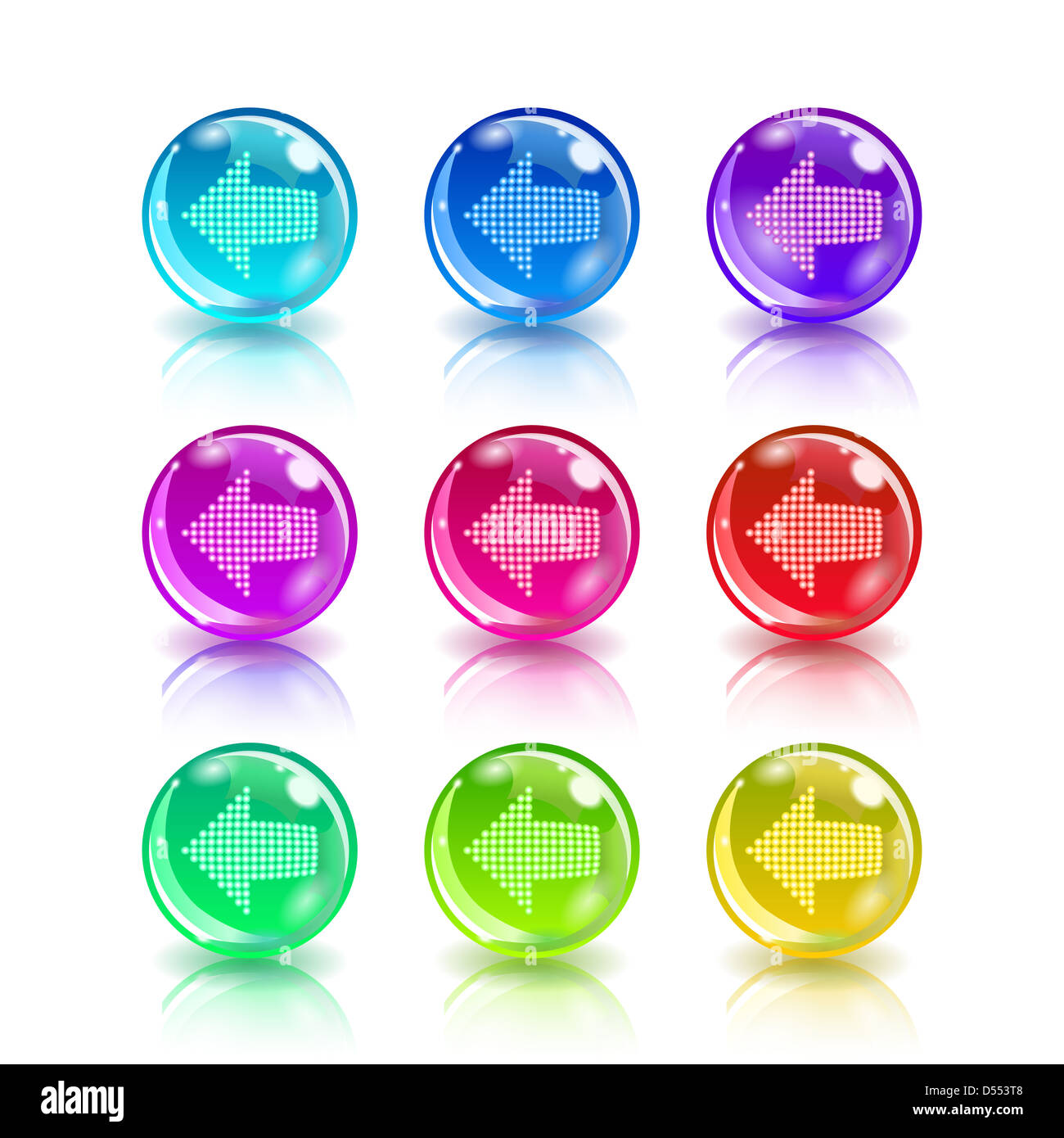 Arrow sign neon icon on Cut Out Stock Images & Pictures - Alamy