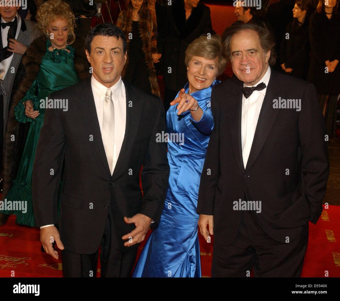 Sylvester Stallone, Friede Springer and Arthur Cohn at the awarding ...