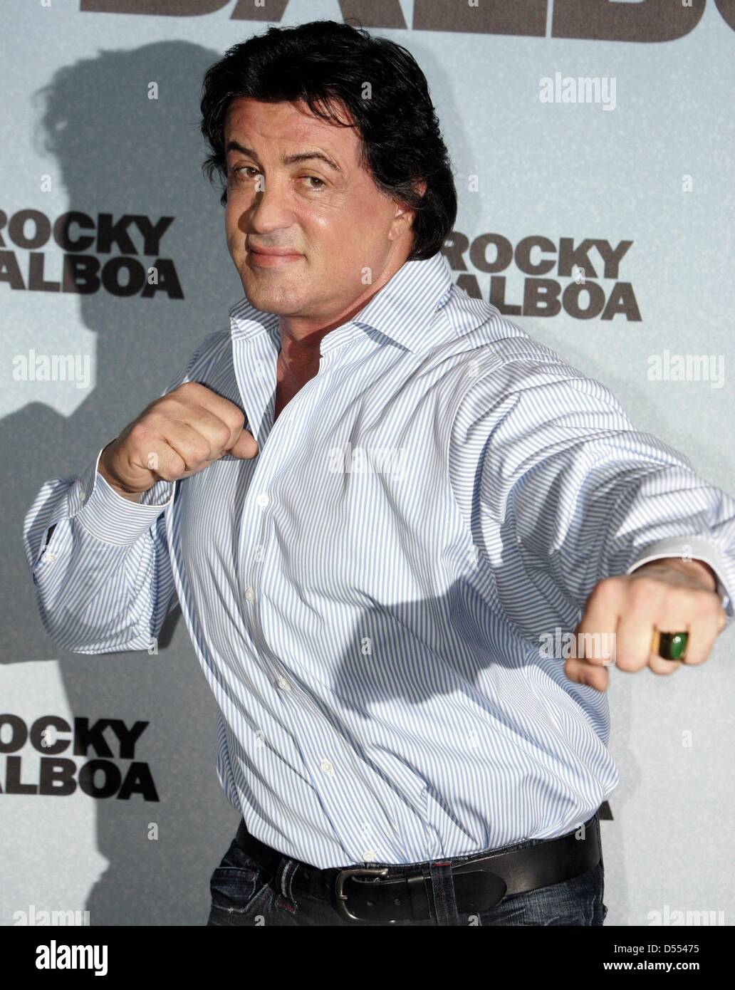 Sylvester Stallone presents his film "Rocky Balboa 6" in Hotel Hyatt in ...